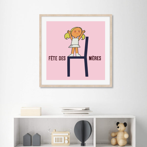 Fete Des Meres Vintage Poster - French Mother's Day Poster | Pop Motif