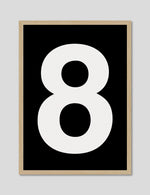 Helvetica Number 8 Art Print | Pop Motif