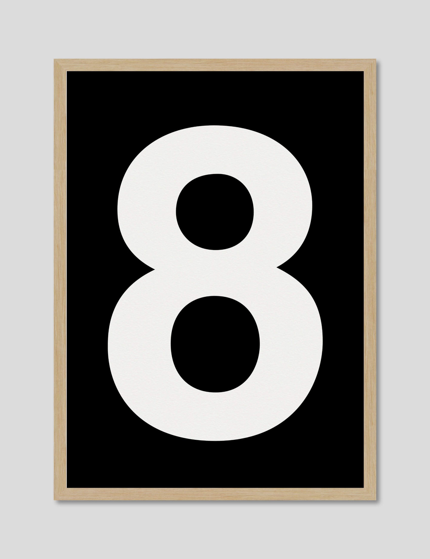 Helvetica Number 8 Art Print | Pop Motif