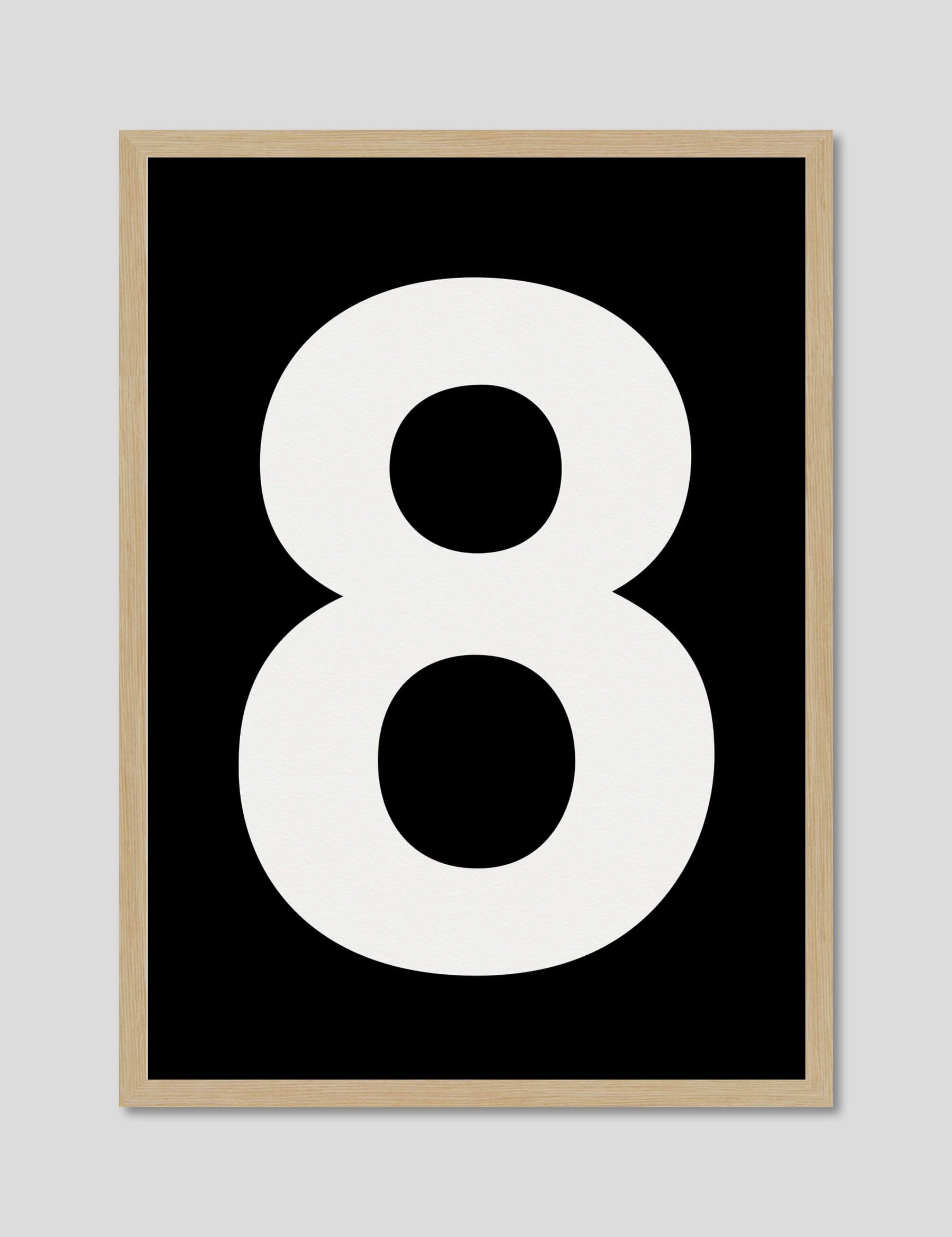 Helvetica Number 8 Art Print | Pop Motif