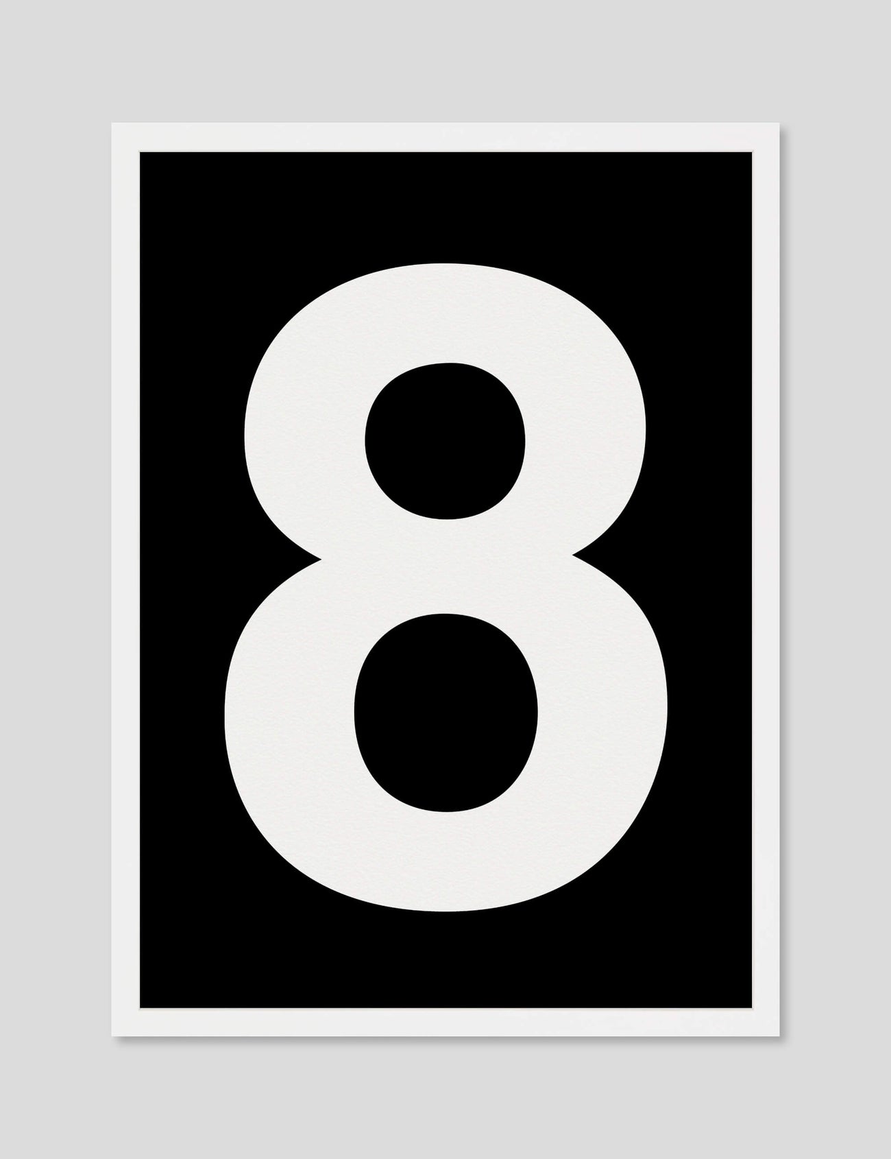 Helvetica Number 8 Art Print | Pop Motif
