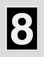 Helvetica Number 8 Art Print | Pop Motif