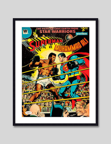 Superman vs Muhammad Ali Comic Cover Art Print | Pop Motif