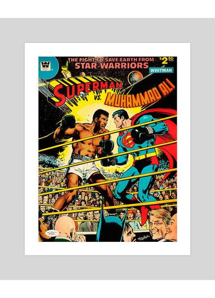 Superman vs Muhammad Ali Comic Cover Art Print | Pop Motif