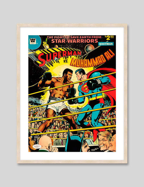 Superman vs Muhammad Ali Comic Cover Art Print | Pop Motif