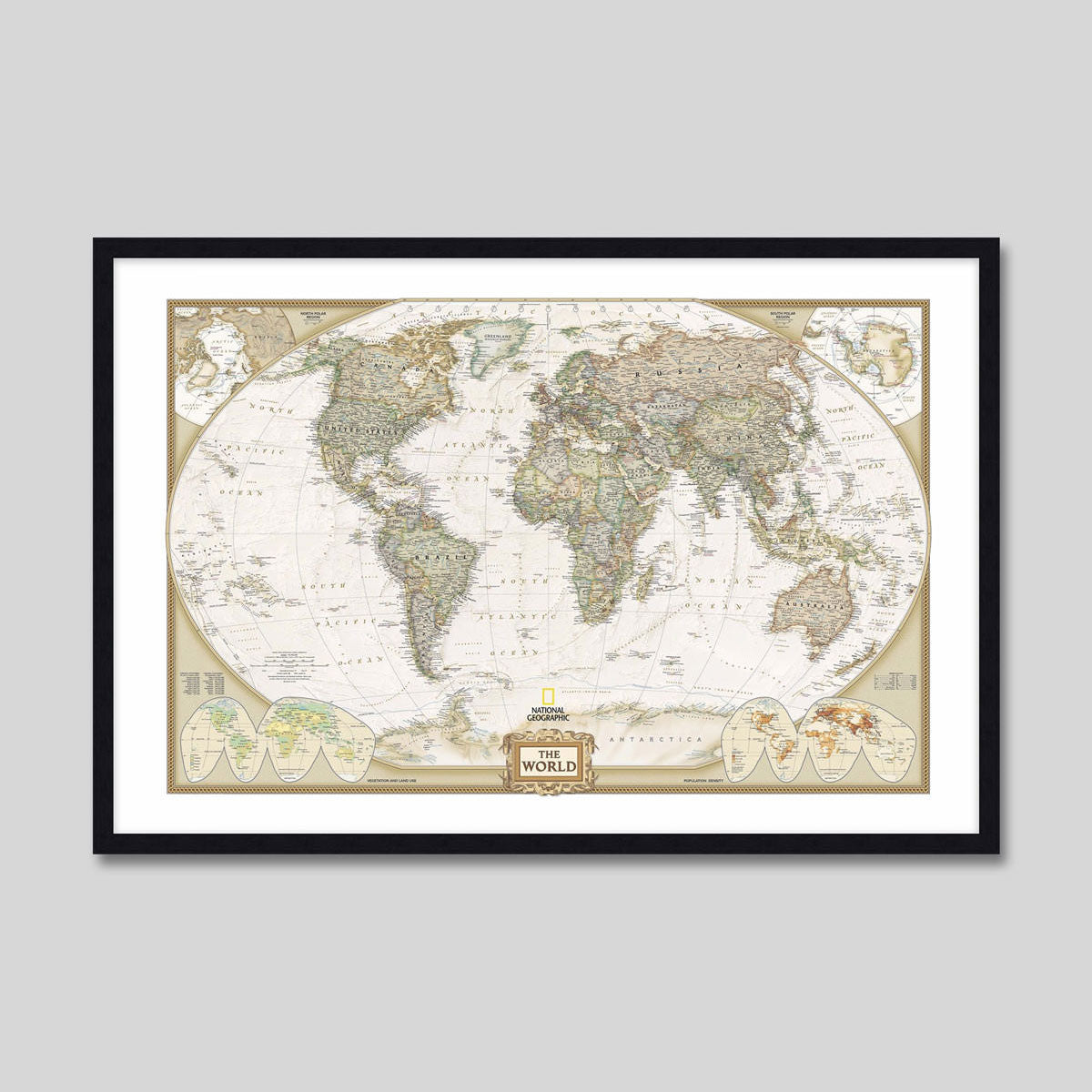 World Executive Map Art Print | Pop Motif