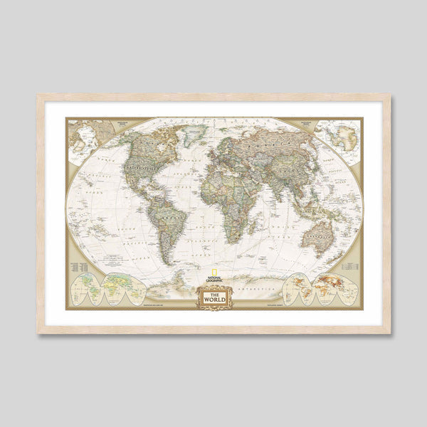 World Executive Map Art Print | Pop Motif