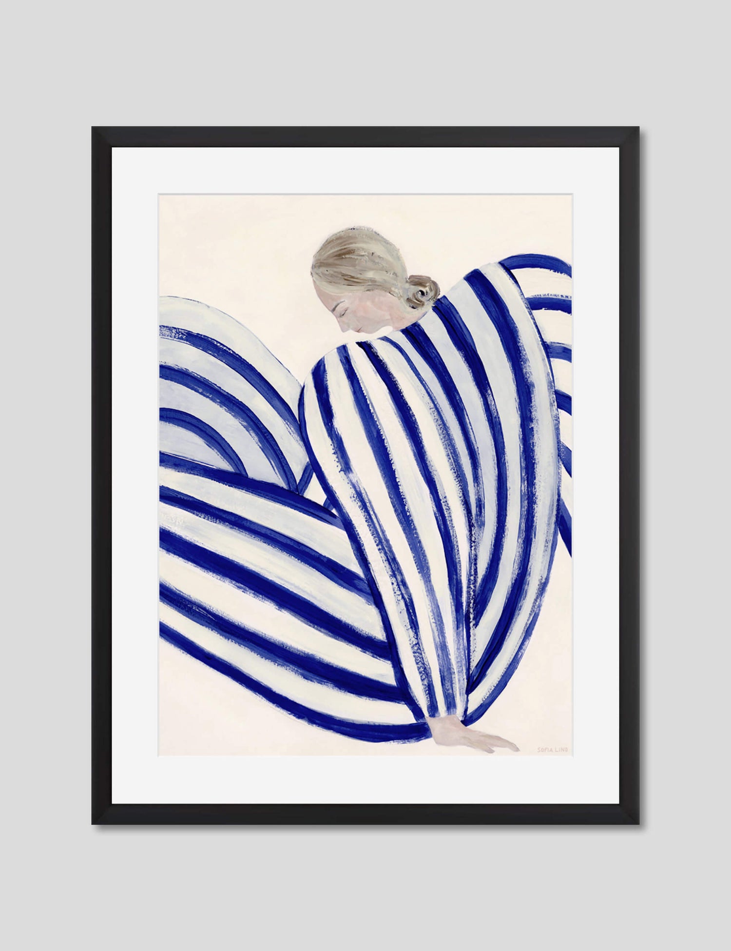 Blue Stripe At Concorde Art Print by Sofia Lind | Pop Motif