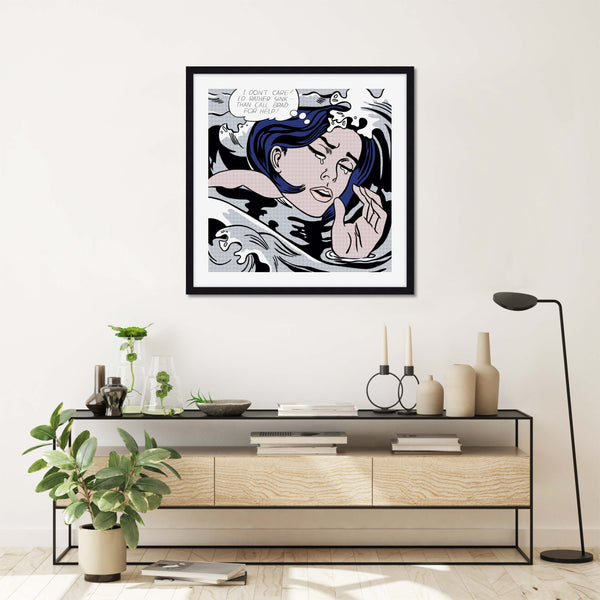 Drowning Girl by Roy Lichtenstein Art Print | Pop Motif