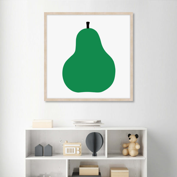 Pear Art Print by Enzo Mari - Mid-Century Art | Pop Motif