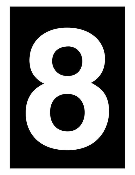 Helvetica Number 8 Art Print | Pop Motif