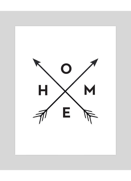 Home Arrows Typography Art Print | Pop Motif