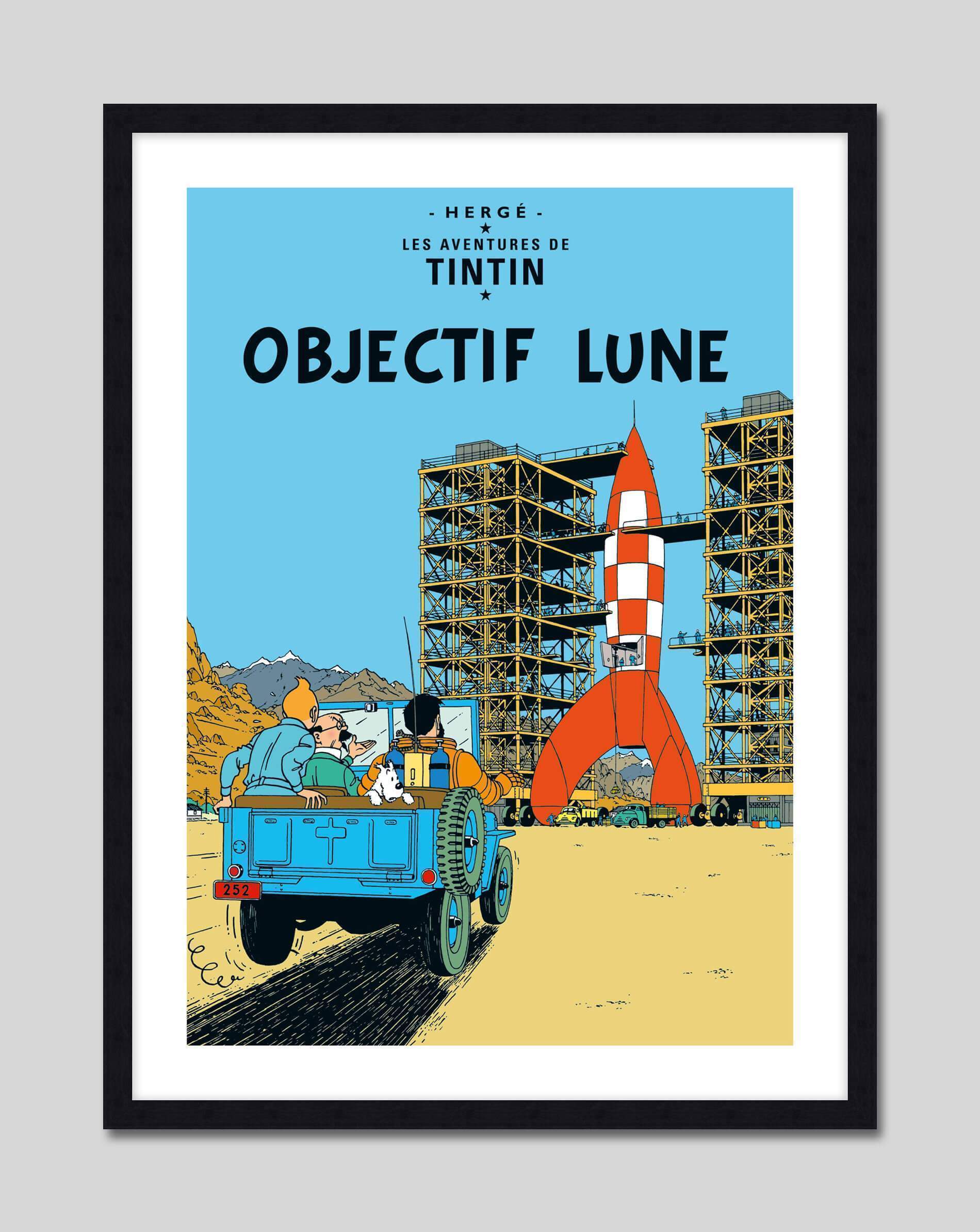 Tintin Objectif Lune by Herge Art Print | Pop Motif
