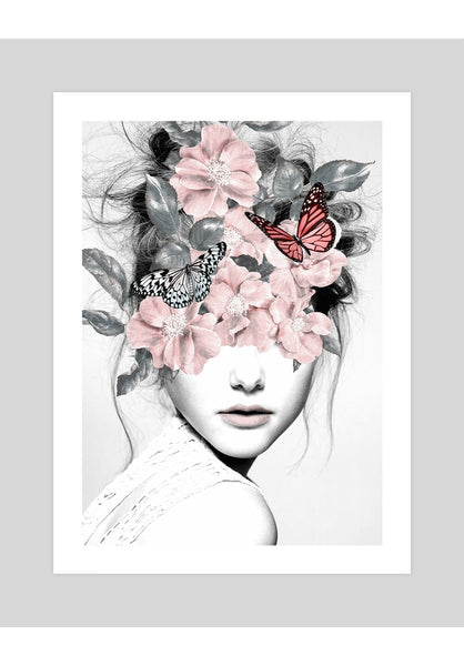 Woman With Flowers by Dada22 Art Print | Pop Motif